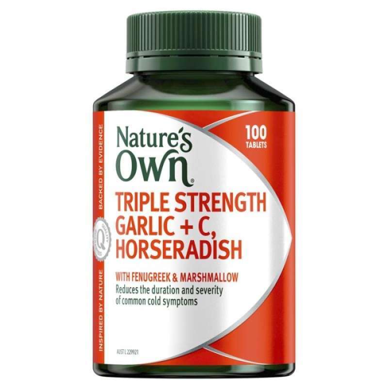 Jual Nature's Own Triple Strength Garlic Vitamin C Horseradish 100 ...