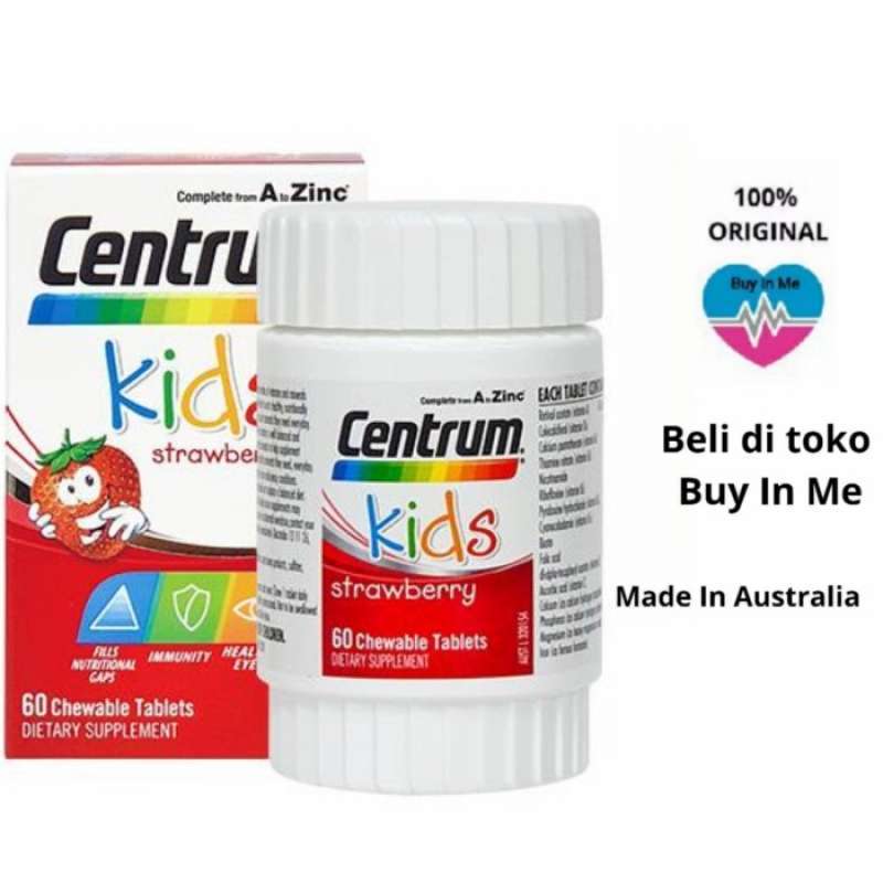 Promo CENTRUM KIDS STRAWBERRY 60 CHEWABLE Diskon 33% di Seller Nur Nur ...