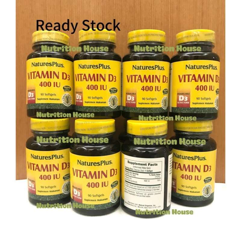Jual Natures Plus Vitamin Vit D3 D 3 400 Iu 400iu Tulang Gigi Jantung Anak Di Seller Nur Nur ...