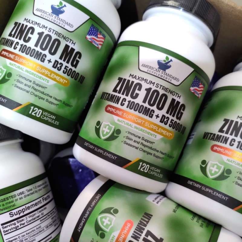 Jual ZINC 100 MG, VITAMIN C 1000 MG, D3 5000 IU 3 IN 1 IMMUNE SUPPORT di Seller Nur Nur Toko ...
