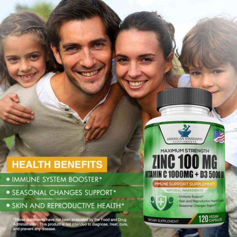 Jual ZINC 100 MG, VITAMIN C 1000 MG, D3 5000 IU 3 IN 1 IMMUNE SUPPORT di Seller Nur Nur Toko ...