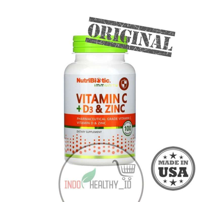 Promo VITAMIN C 1000 MG D3 ZINC IMMUNITY NUTRIBIOTIC 100 250 CAPSULES Diskon 33% di Seller Nur ...