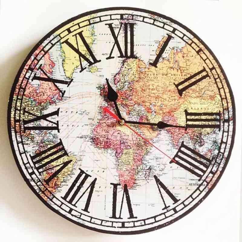 Promo World Map - Wall Clock Diskon 33% di Seller Marshop - Kalibata ...