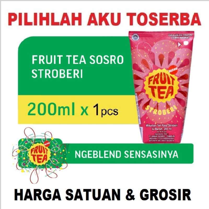 Jual Fruit Tea Sosro Strawberry Genggam 200 Ml - ( Harga Satuan ) Di Seller Pilihlah Aku Toserba ...
