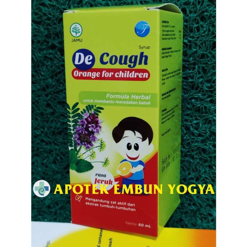 Jual De Cough Sirup Rasa Jeruk Orange For Children 60ml - Obat Batuk ...