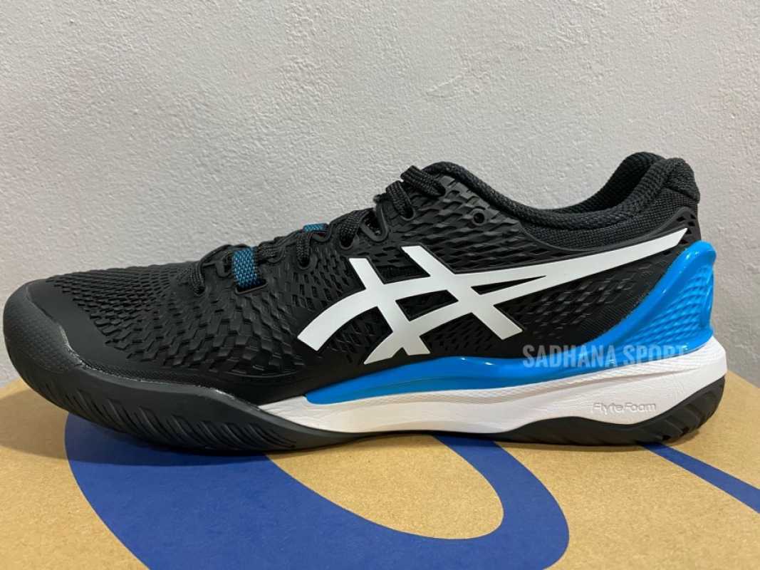 Jual Sepatu Tenis Asics Gel Resolution 9 Men Black/blue - 40.5 Di ...