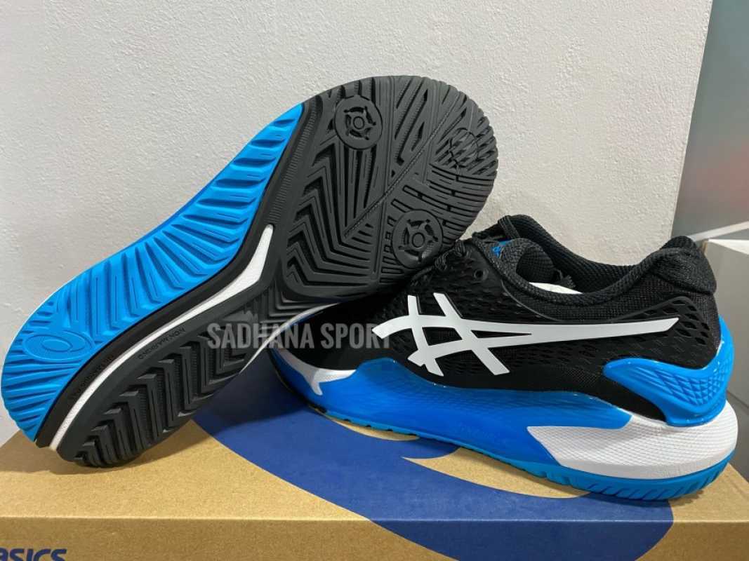 Jual Sepatu Tenis Asics Gel Resolution 9 Men Black/Blue - 47 di Seller ...