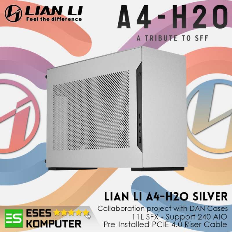 Jual Case Lian Li A4h2o Silver | 11 Liter Sff Mini-itx | Pcie 4.0 | A4 ...