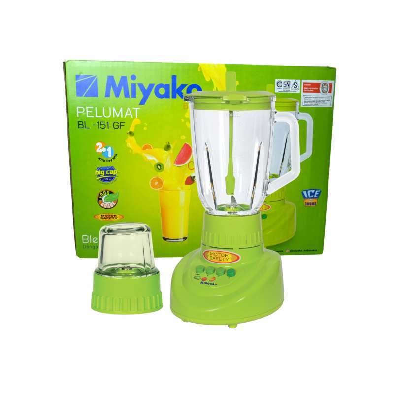 Jual Blender Miyako Bl-151gf 2in1 Blender Listrik 2 Tabung Kaca Miyako ...