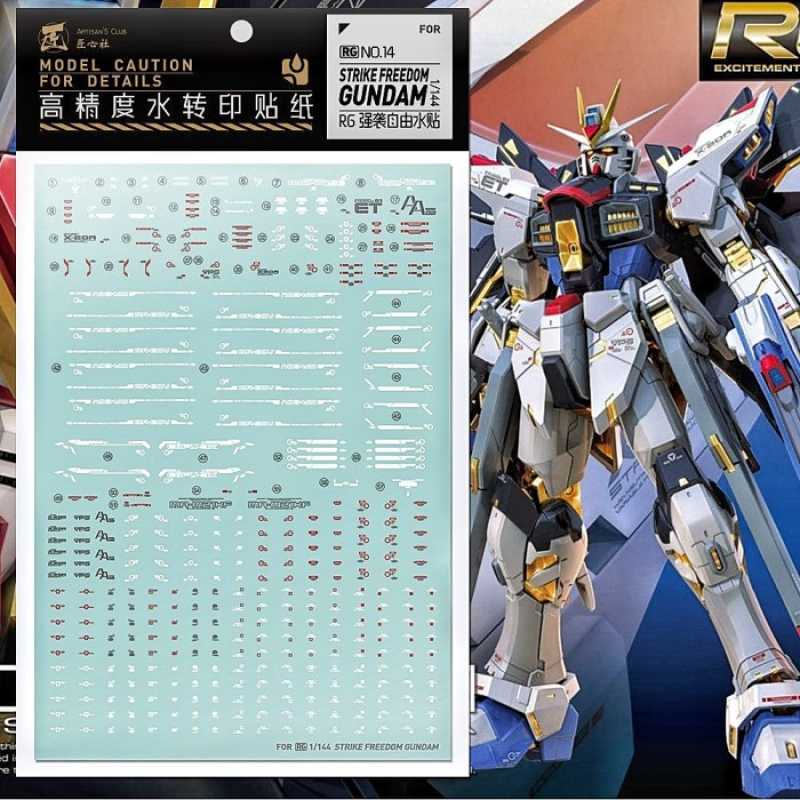 Promo RG STRIKE FREEDOM GUNDAM WATER DECAL ARTISAN'S CLUB DECAL Diskon ...