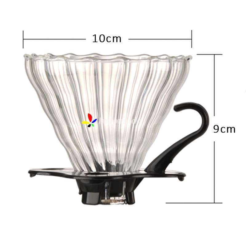 Jual Indomada Coffee Dripper Drip V60 Gelas Saringan Kopi Filter Kaca ...