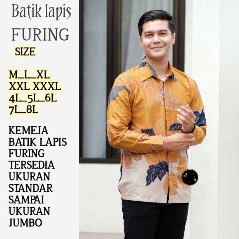 Jual Baju Batik Pria Lapis Furing Model Kemeja Lengan Panjang - Reog ...