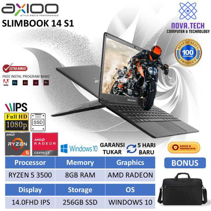Jual Laptop Axioo Slimbook 14 S1 - Ryzen 5 3500 ram 8gb 256ssd vega8 windows 10 14.0fhd di ...