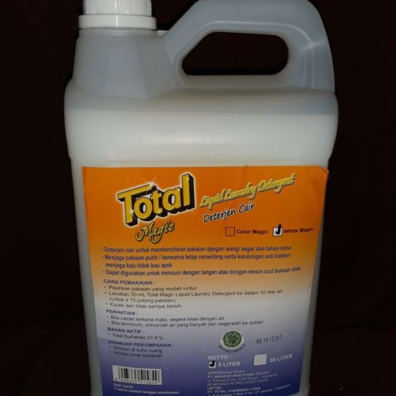 Jual Total Magic Deterjen Cair 5 Liter Di Seller Anes Medika Center ...