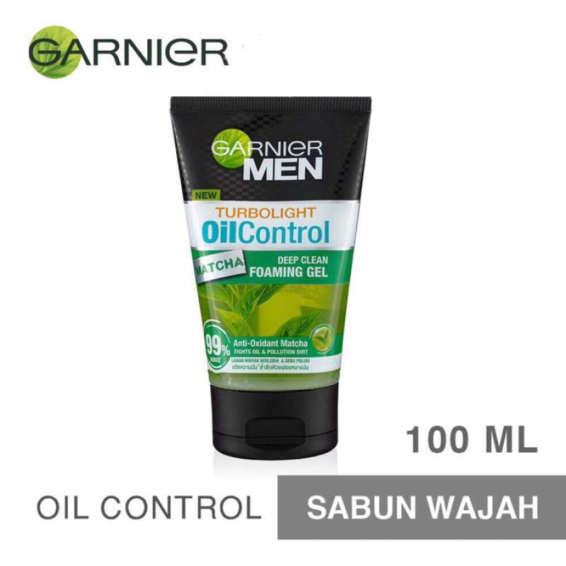 Promo Garnier Men Turbolight Oil Control Deep Clean Matcha Foaming Gel ...