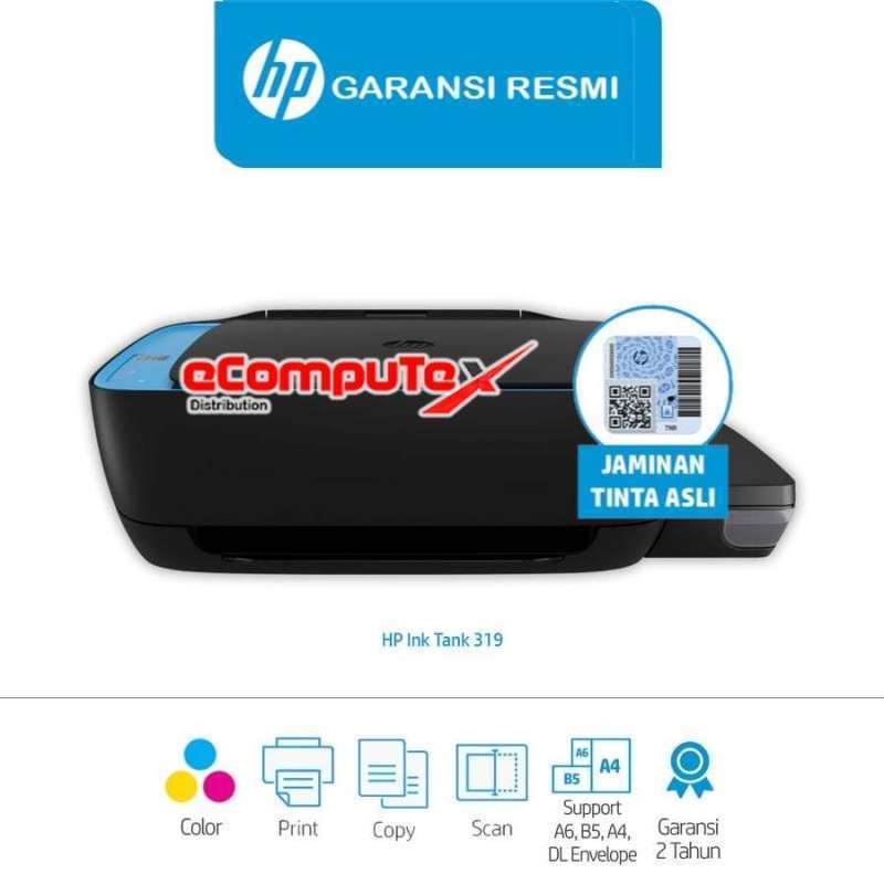 Jual HP PRINTER INK TANK 319 - HP INK TANK 319 (GT53 BLACK) GARANSI ...