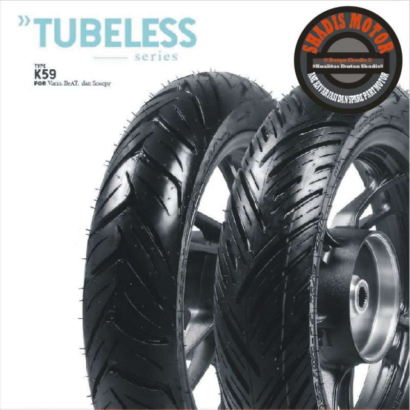 Jual Ban Motor Merk Honda Tubeless Tipe K59 Ukuran 100/80 Ring 14 Ban ...