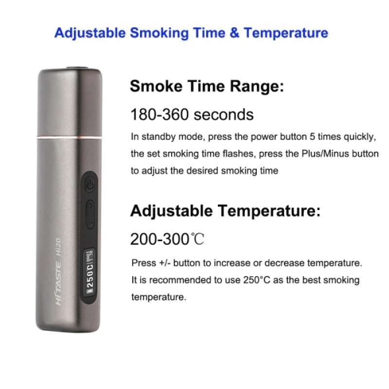 Promo Hitaste Hi20 Heat Not Burn 3200 Mah Oled Temperature Adjustable ...