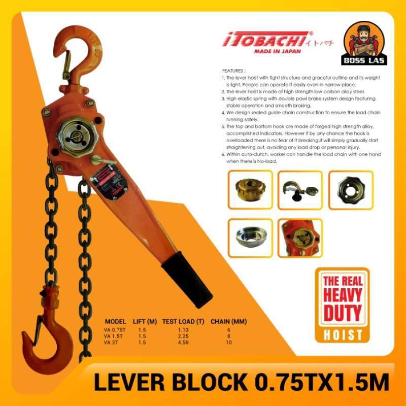 Promo Level Block Level Hoist Takel 0,75 Ton x 1,5 Meter Levelblock ...