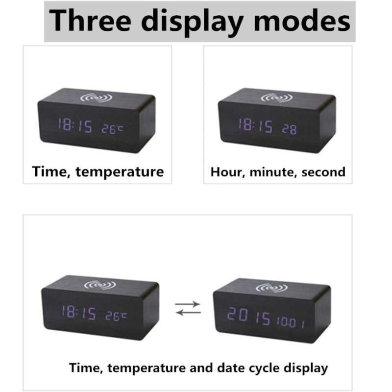 Jual Grove Jam Meja Led Bluetooth Speaker Digital Clock Wireless ...