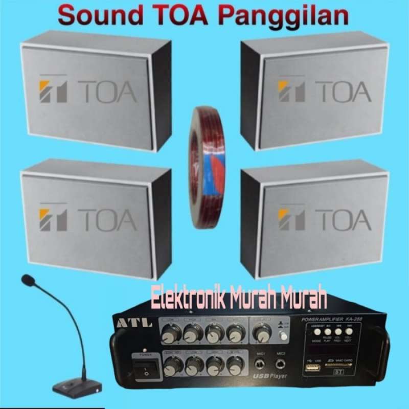 Promo paket speaker ceiling toa isi 4 unit + box toa dapat mic meja ...