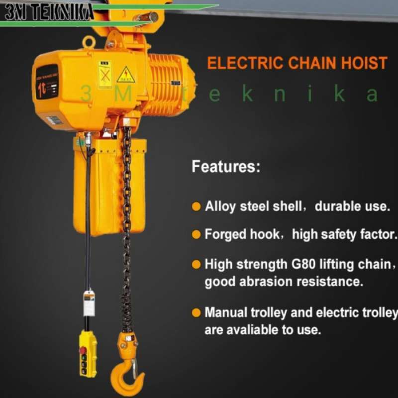 Promo Katrol Electric Chain Hoist 1 ton 6 Meter 3 Phase katrol electrik ...
