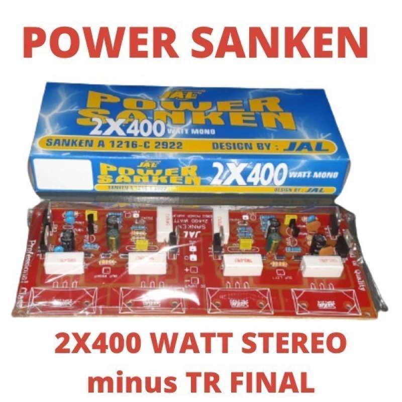 Promo KIT DRIVER POWER AMPLI 2x400WATT minus TR SANKEN STEREO AMPLIFIER ...