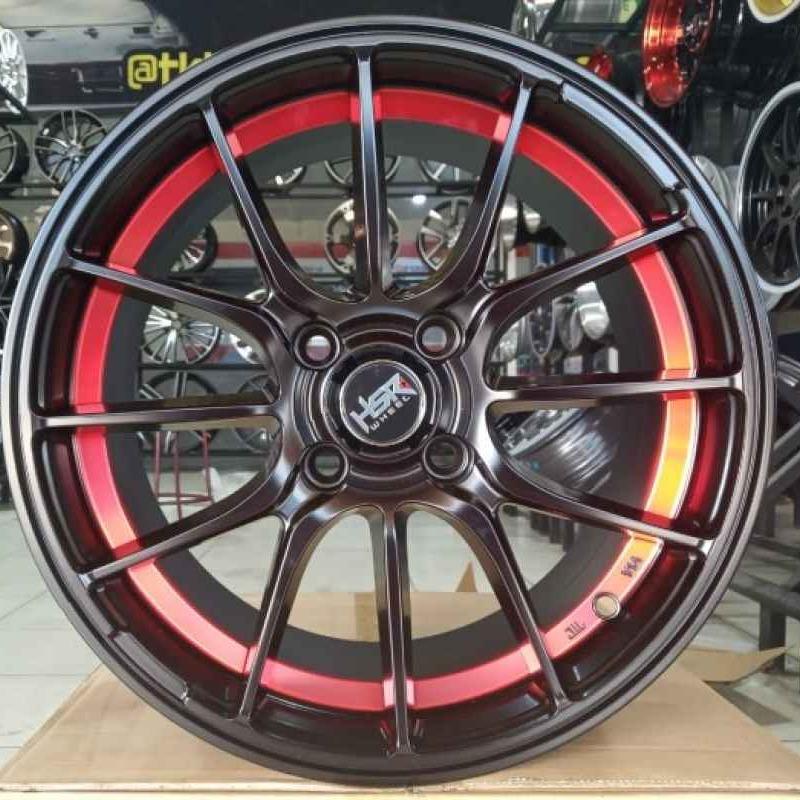 Jual Velg Racing Mobil Jazz Ring 15 Model Hsr Mimosa Warna Black Red di ...