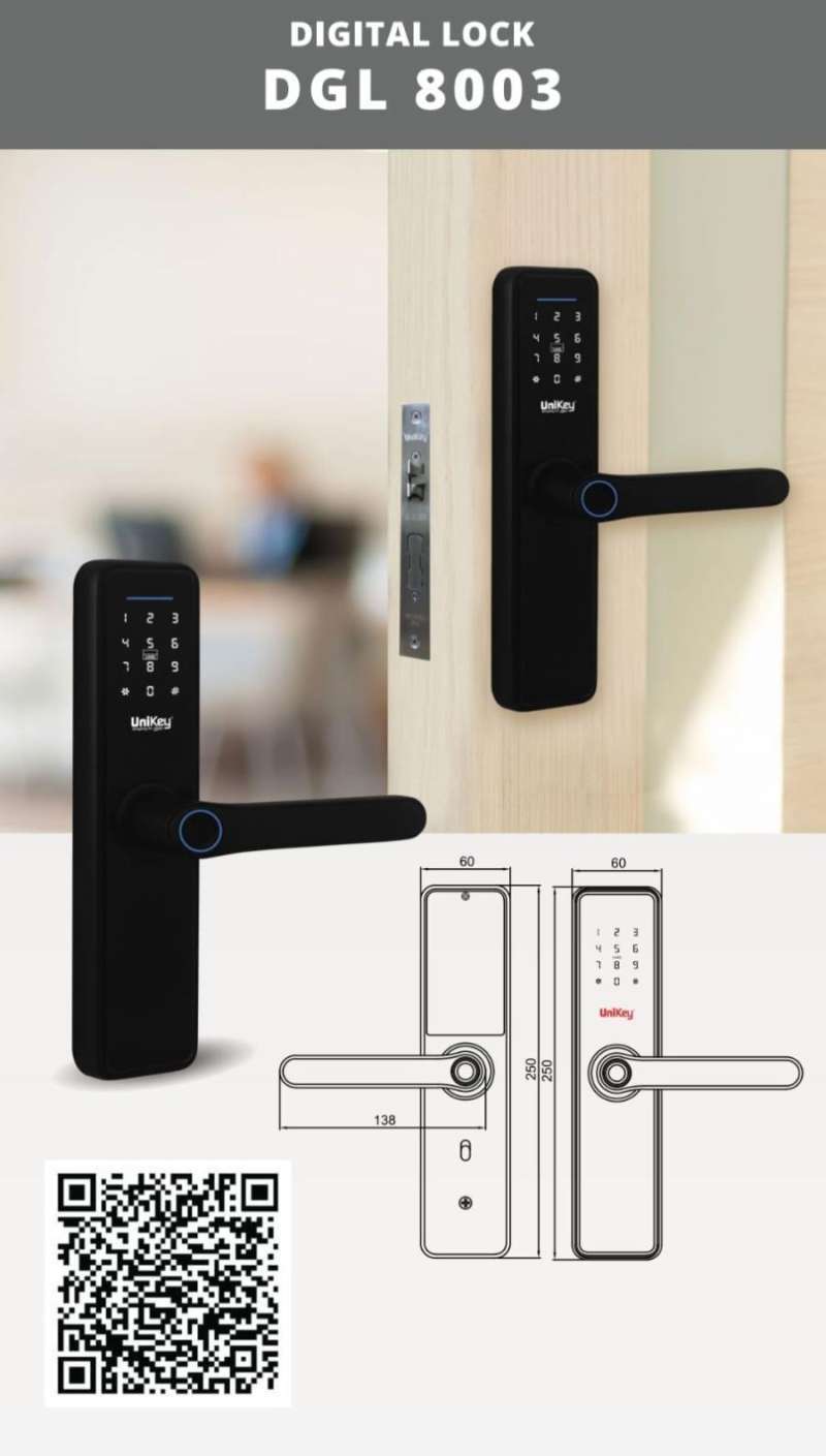 Jual UniKey Digital Lock DGL 8003 Kunci Pintu Digital di Seller AJBS ...