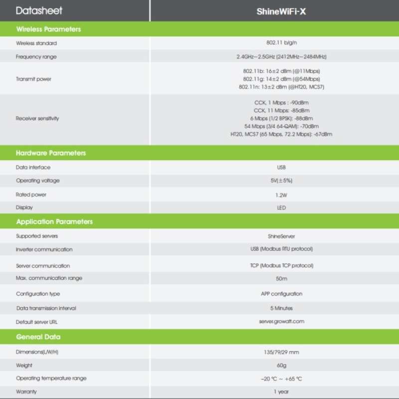 Promo Growatt Shine Wifi-x (wifi Stick Dongle Monitoring) Diskon 23% Di ...