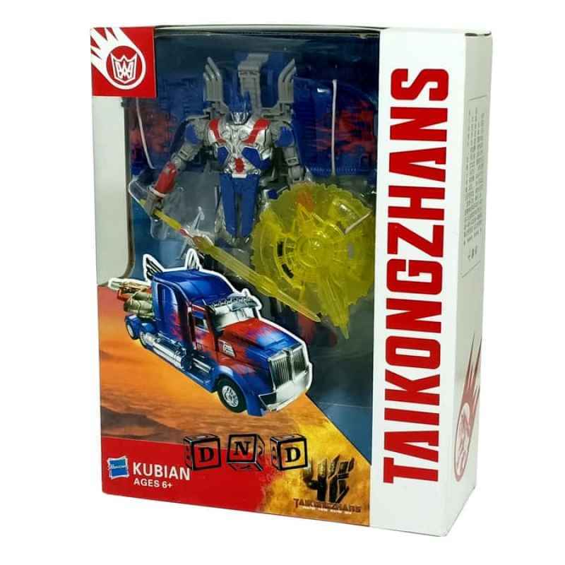 Jual Mainan Anak Figure Robot Transform Optimus Prime Biru Taikongzhans ...