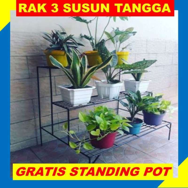 Promo Rak Bunga Besi Susun 3 Minimalis Tanaman Aglonema Diskon 24% di ...