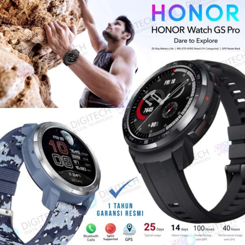 Promo HONOR GS PRO Smartwatch AMOLED GPS Bluetooth Call Garansi Resmi ...