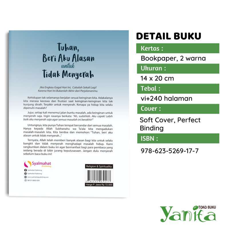 Promo Yanita Buku Islami Motivasi Islam Tuhan, Beri Aku Alasan Untuk ... Promo Yanita Buku Islami Motivasi Islam Tuhan, Beri Aku Alasan Untuk ...