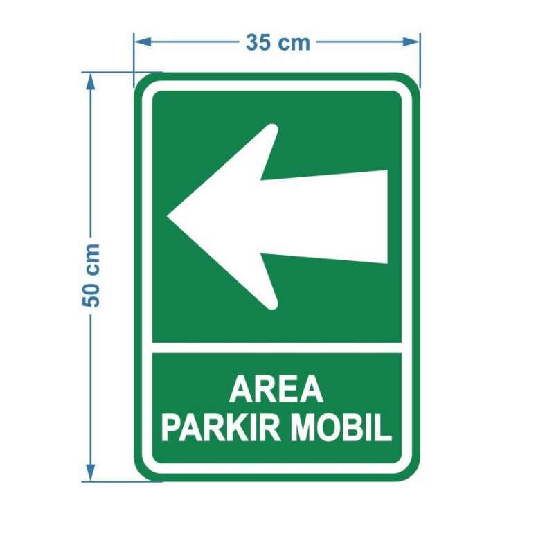 Jual Rambu Plang Petunjuk Area Parkir 35cm X 50cm Plat Alumunium Di ...