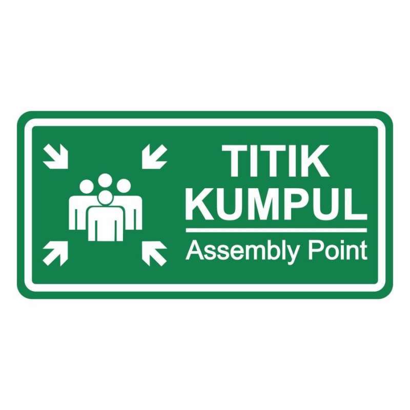 Jual Rambu Plang Sign Titik Kumpul 50cm x 25cm Plat Alumunium di Seller ...
