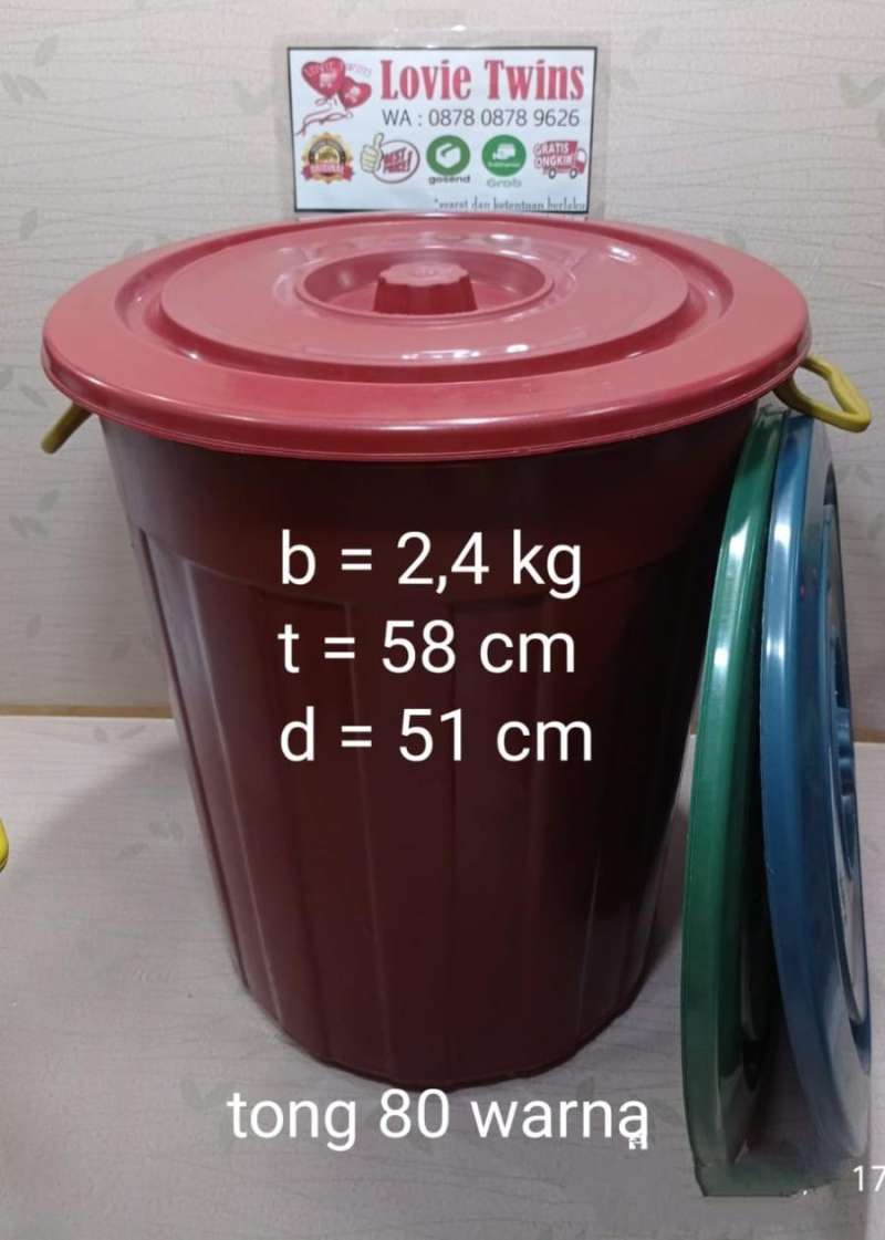 Jual TONG 80 Ember Plastik Bak Air 80L Besar Tong Air Jumbo 80 LITER ...