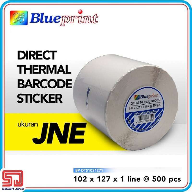 Jual Stiker Thermal Blueprint Label 102 X 127 Mm - Label Resi Dengan ...