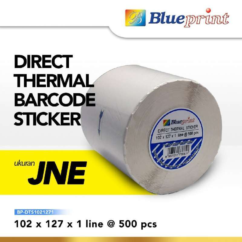 Jual Stiker Thermal Blueprint Label 102 X 127 Mm - Label Resi Dengan ...