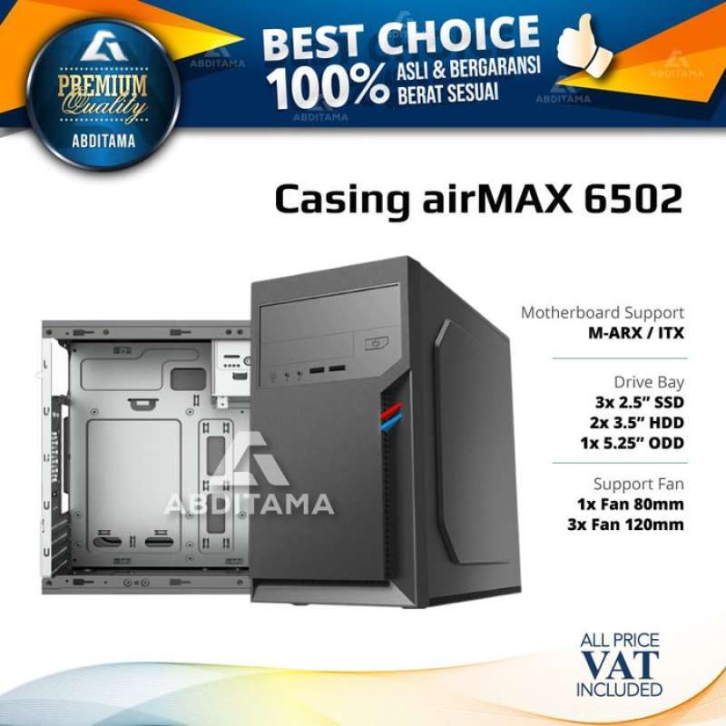 Jual Casing PC GAMEMAX Airmax 6502 PSU 500 Watt Micro ATX di Seller ...