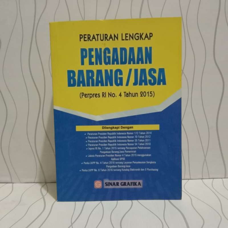 Promo BUKU PERATURAN LENGKAP PENGADAAN BARANG DAN JASA Diskon 23% di ...