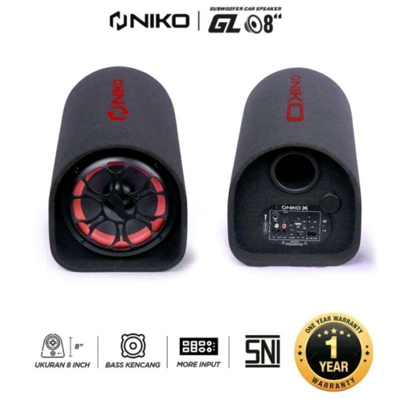 Jual NIKO GL8 Speaker Tabung Subwoofer Mobil 8 inch 85 Watt Bluetooth ...
