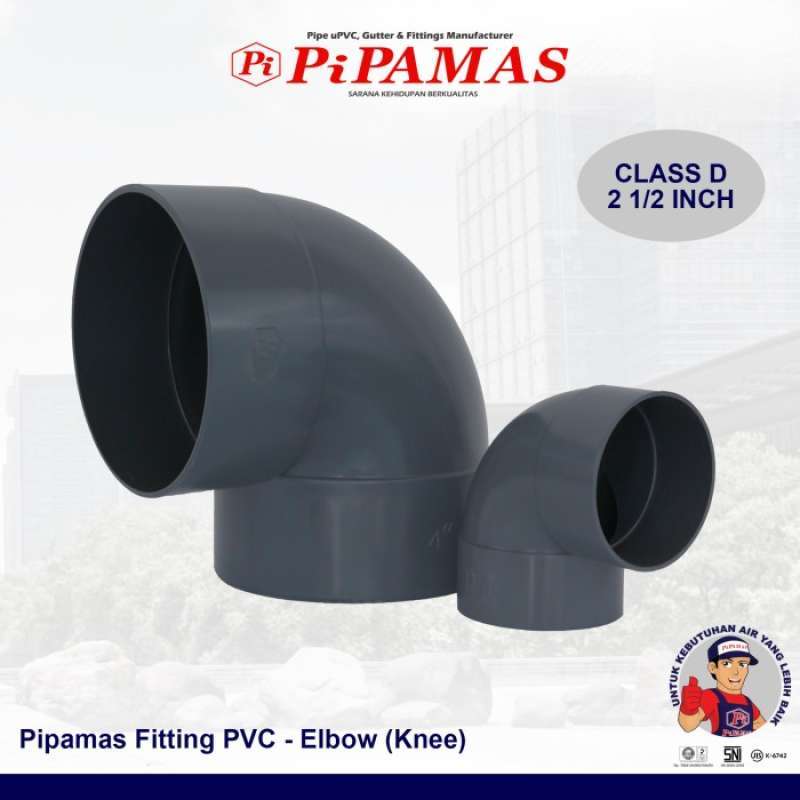 Jual Elbow D Pipamas 2 1/2 Inch Fitting Keni Pipa Pvc Di Seller Pipamas ...
