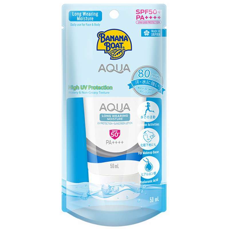 Promo Banana Boat Aqua Long Wearing Moisture Sunscreen Lotion SPF50 ...