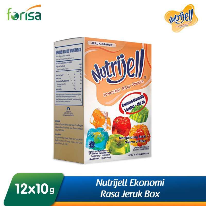 Jual Pudding Nutrijell RASA ORANGE JERUK 10grx12pcs 1 boxnutri jell ...