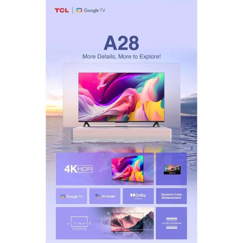 Jual TCL 43A28 Google Tv 43 inch Uhd Smart 4k di Seller SUN ELECTRONIC ...