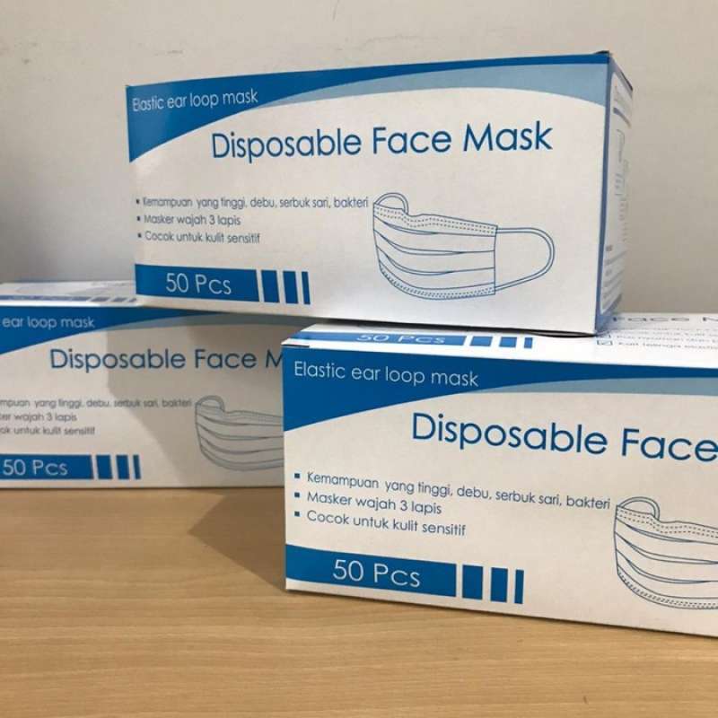Promo MASKER DISPOSABLE 3 PLY Diskon 61% di Seller Adiaman99 store ...