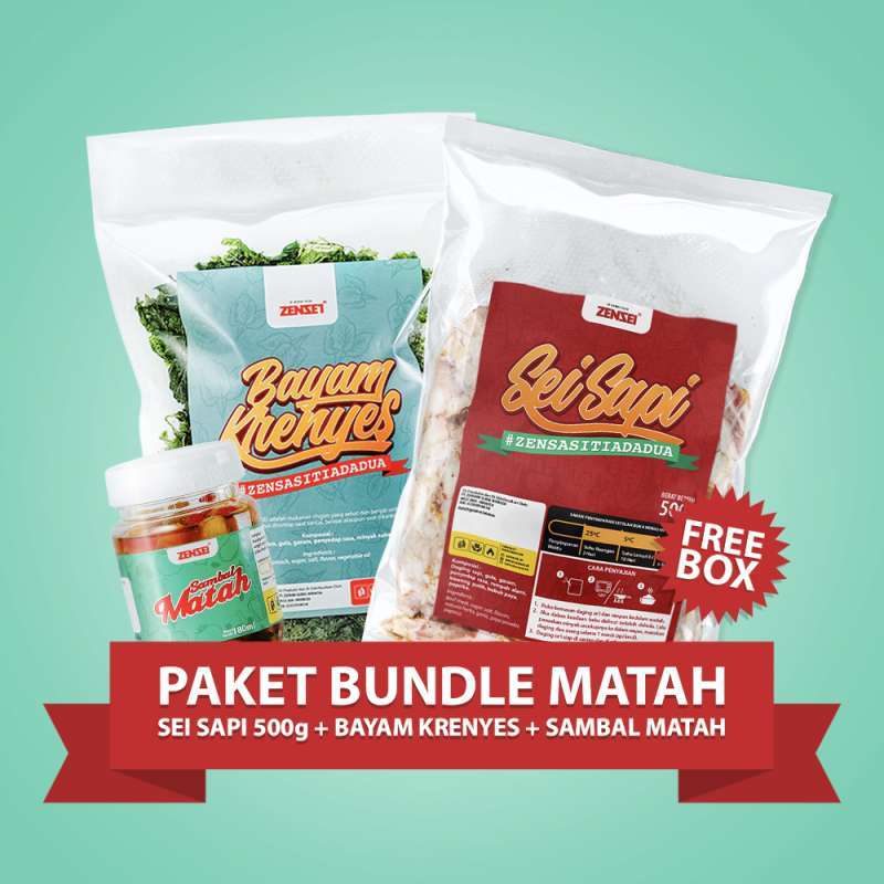 Jual Zensei Sei Sapi - Paket Bundle Matah 500 g (FREE BOX) di Seller ...