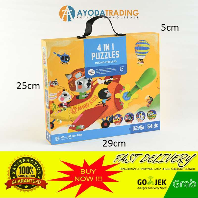 Jual Joan Miro 4 in 1 Puzzle Hadiah Kado - Vehicles di Seller Ayoda ...