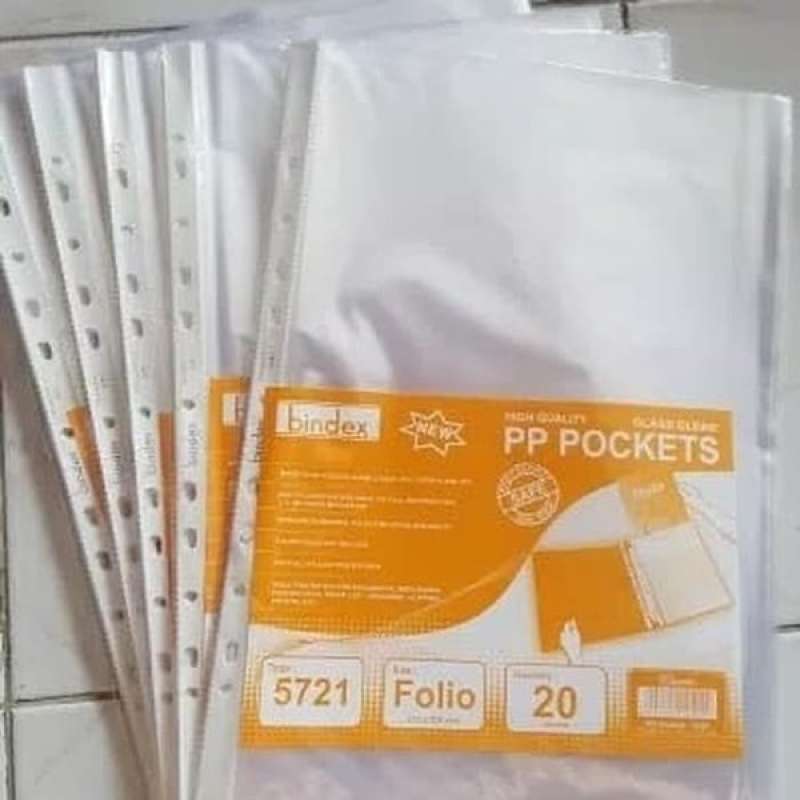 Jual PP Pockets BINDEX 5721 Ukuran FOLIO Isi 20 lembar. di Seller WIKI ...
